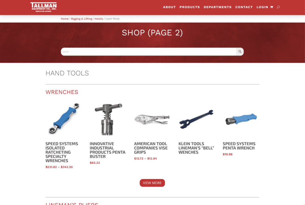 Shop For Lineman's Tools | Tallman Equipment Company