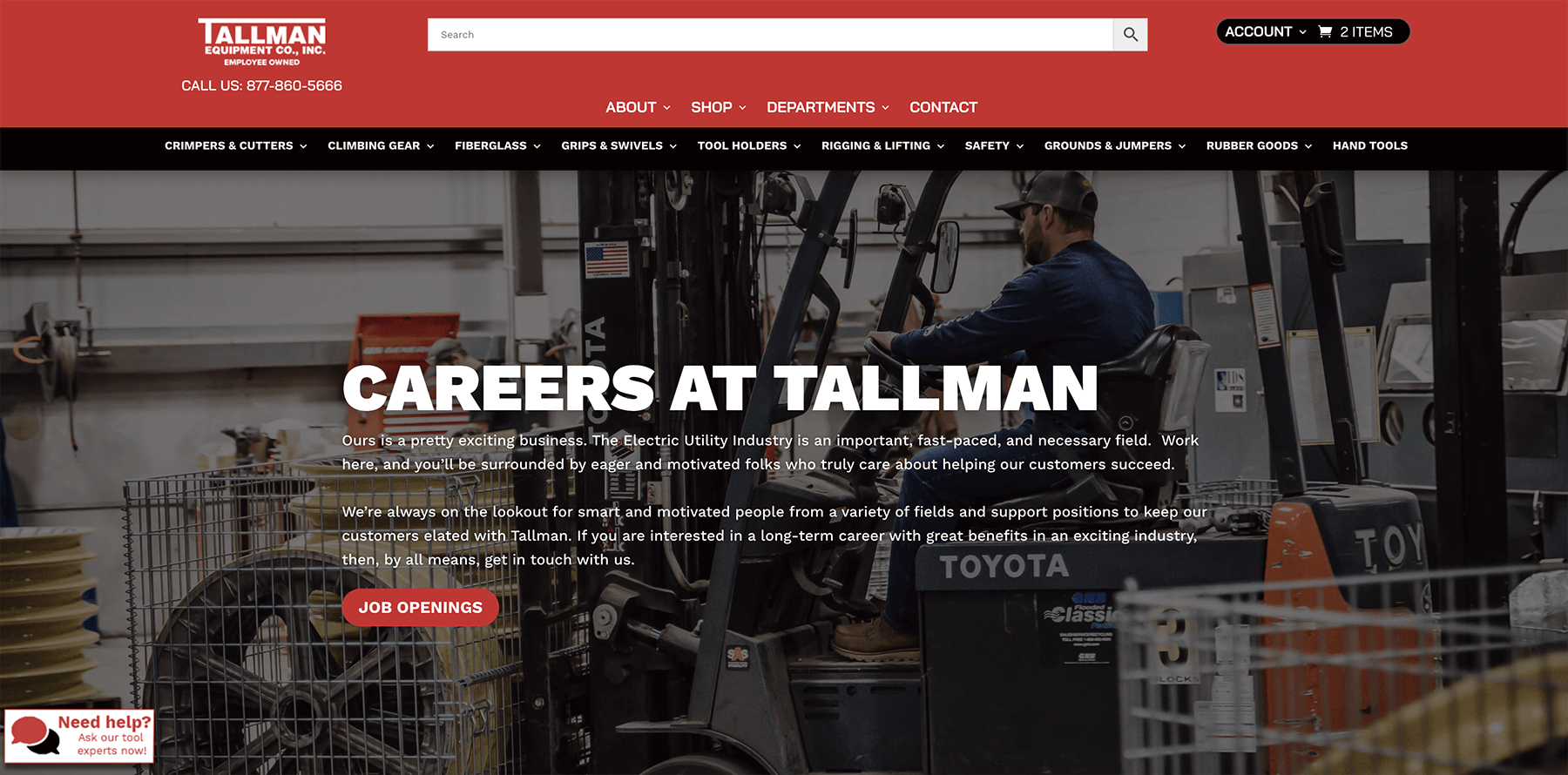 Careers | Tallman Equipment Company