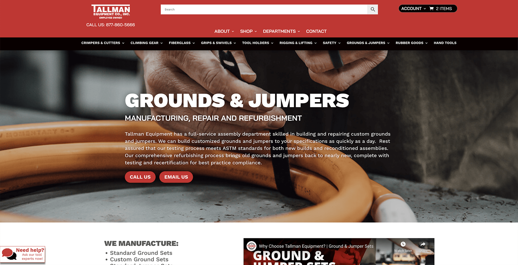 Grounds & Jumpers | Tallman Equipment | Best Lineman Tools